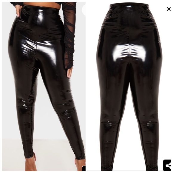 PrettyLittleThing | Pants & Jumpsuits | Plus Size Pvc Vinyl Leggings ...